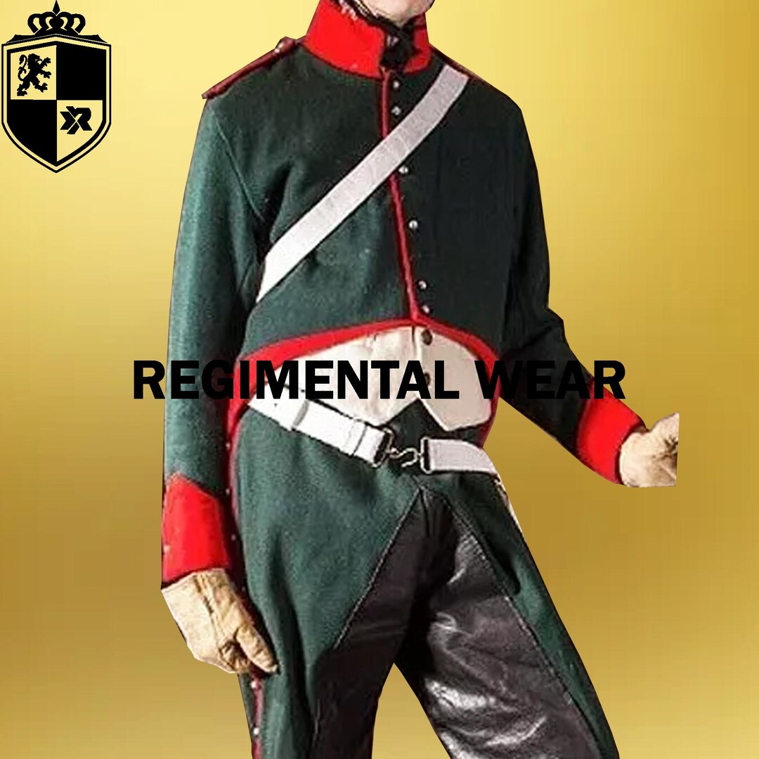 Green Wool French Napoleonic Jacket: Regimental Trooper Coat - Etsy