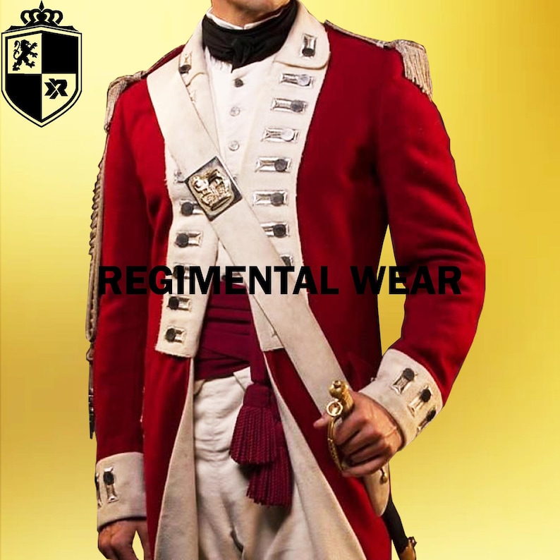 British Sergeant Uniform : Handmade Red Wool Revolution War Jacket - Etsy