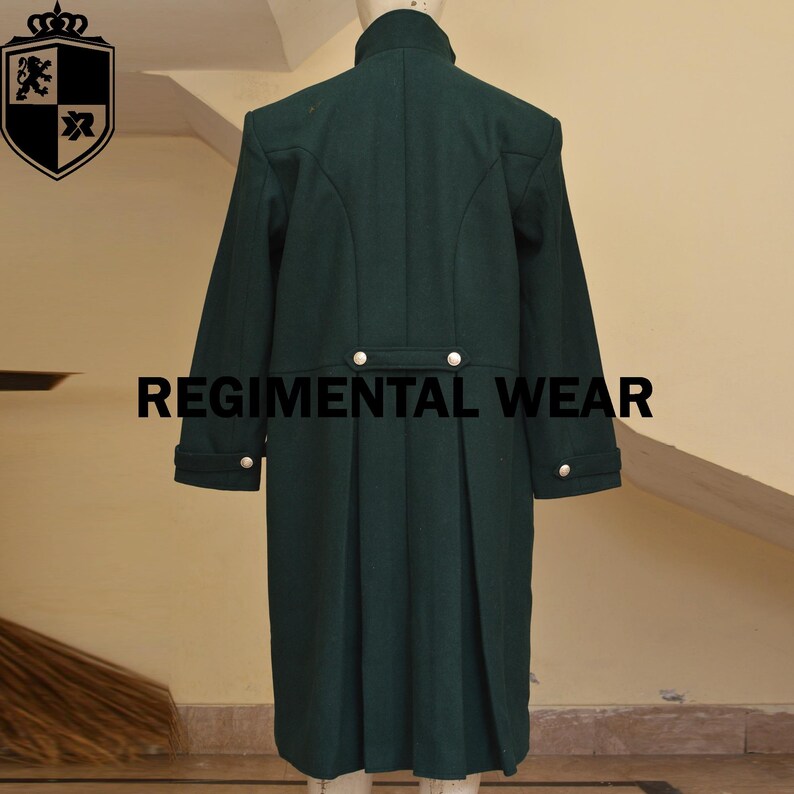 Men's Handmade Green Wool Frock Coat: Victorian Military Overcoat - Etsy