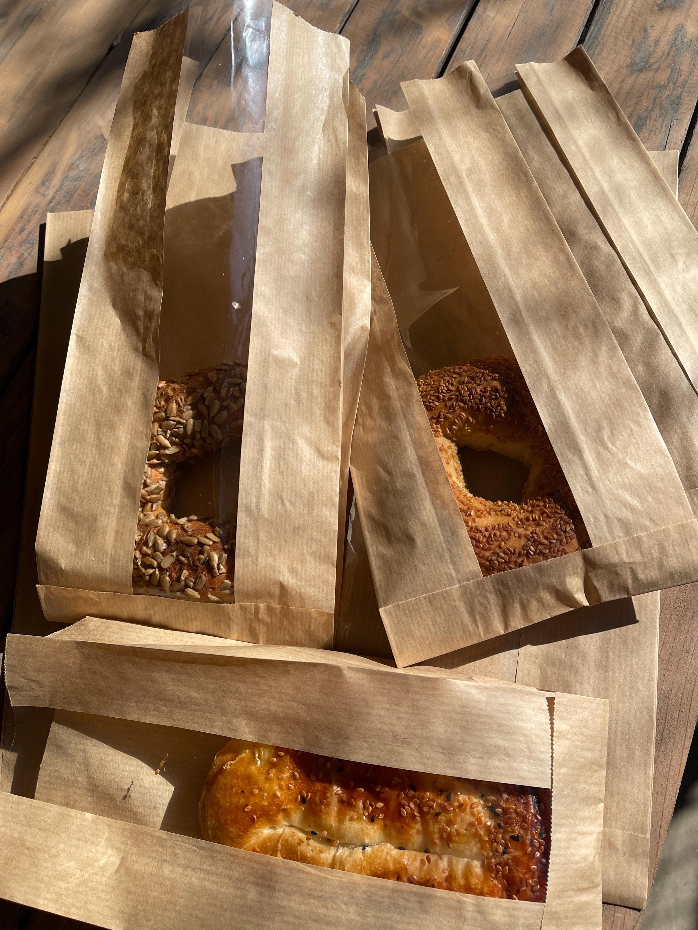 Kraft Paper Bags With Clear Window – Eco-friendly Bakery Packaging (25 ...