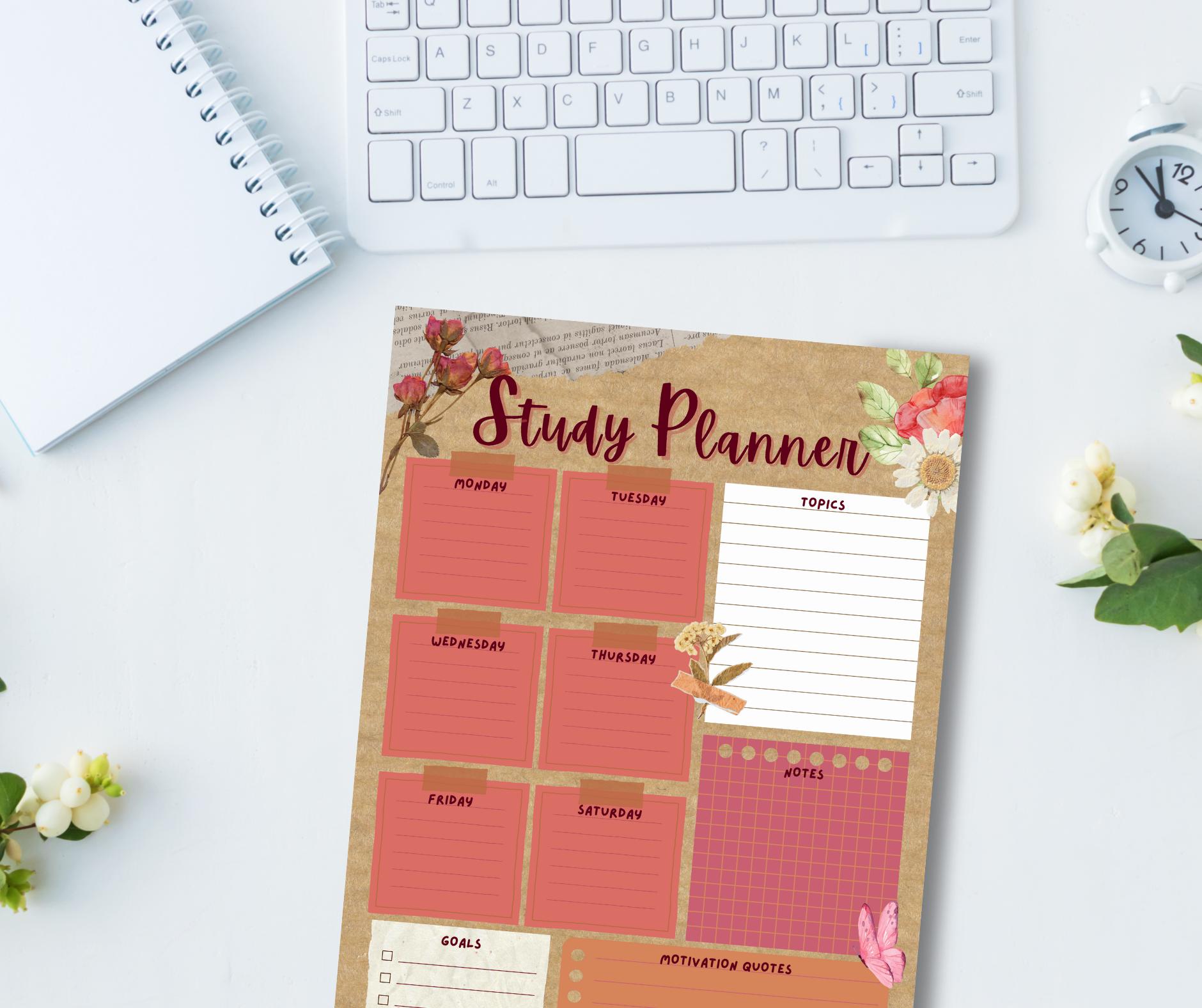 Minimalist Study Planner PDF | Printable | Student Organizer | FREE ...