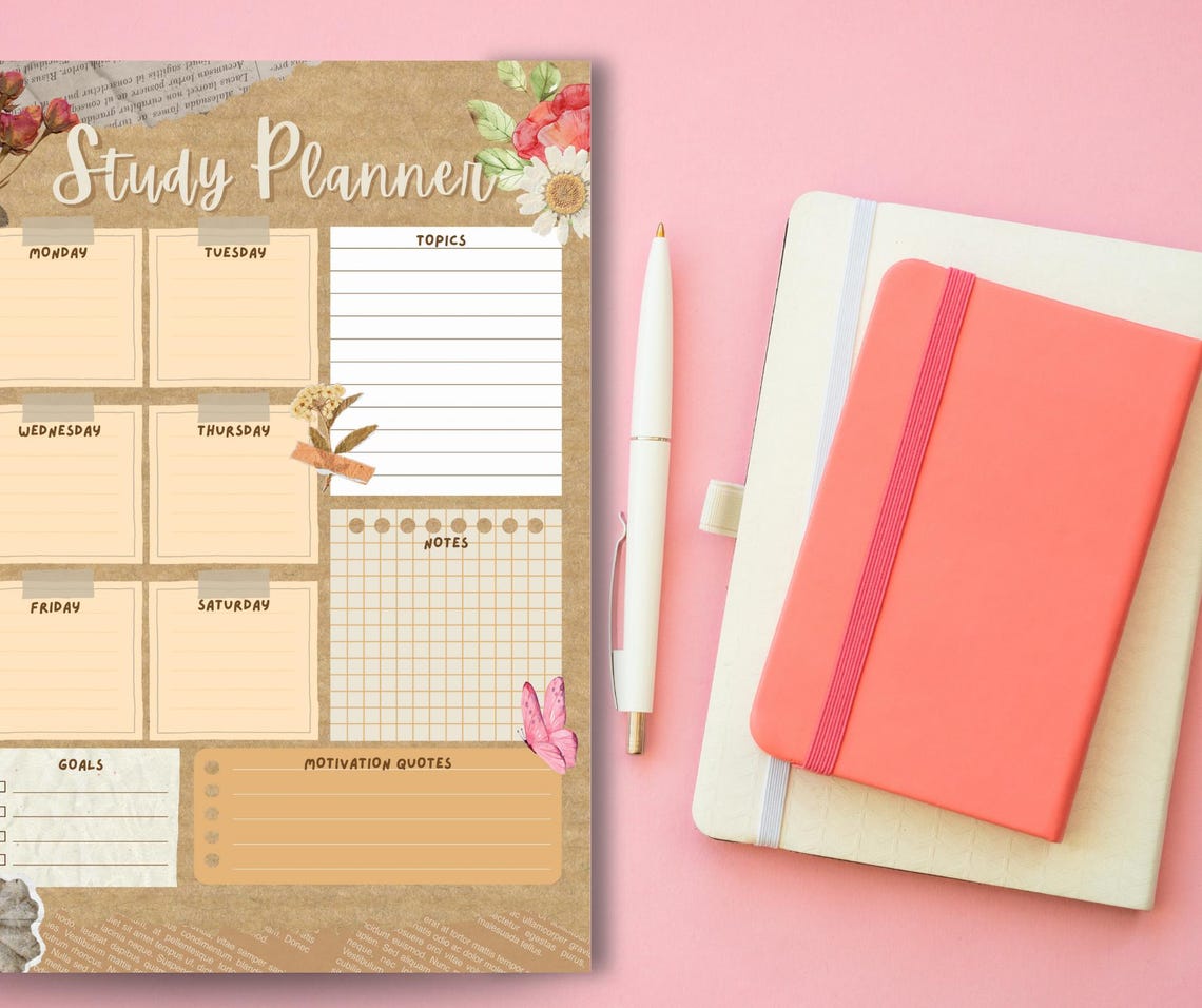 Minimalist Study Planner PDF | Printable | Student Organizer | FREE ...