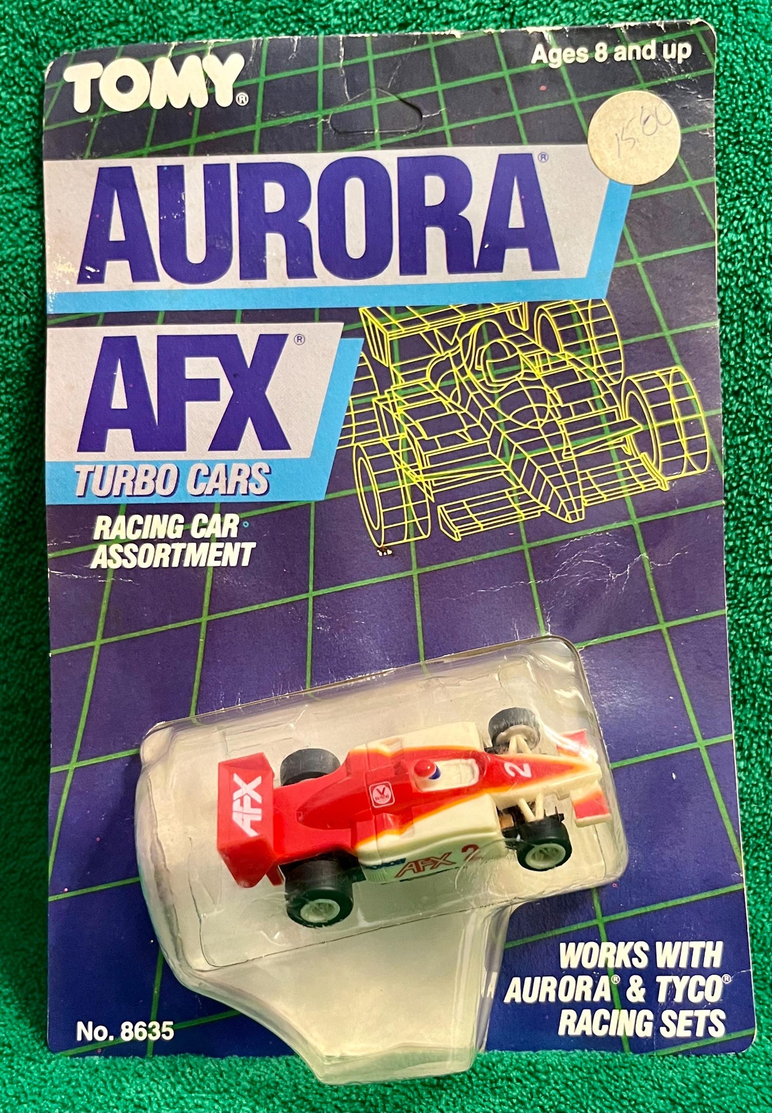 TOMY Aurora AFX Turbo Slot Car #2 Electric Racing 1986 No. 8635 ...