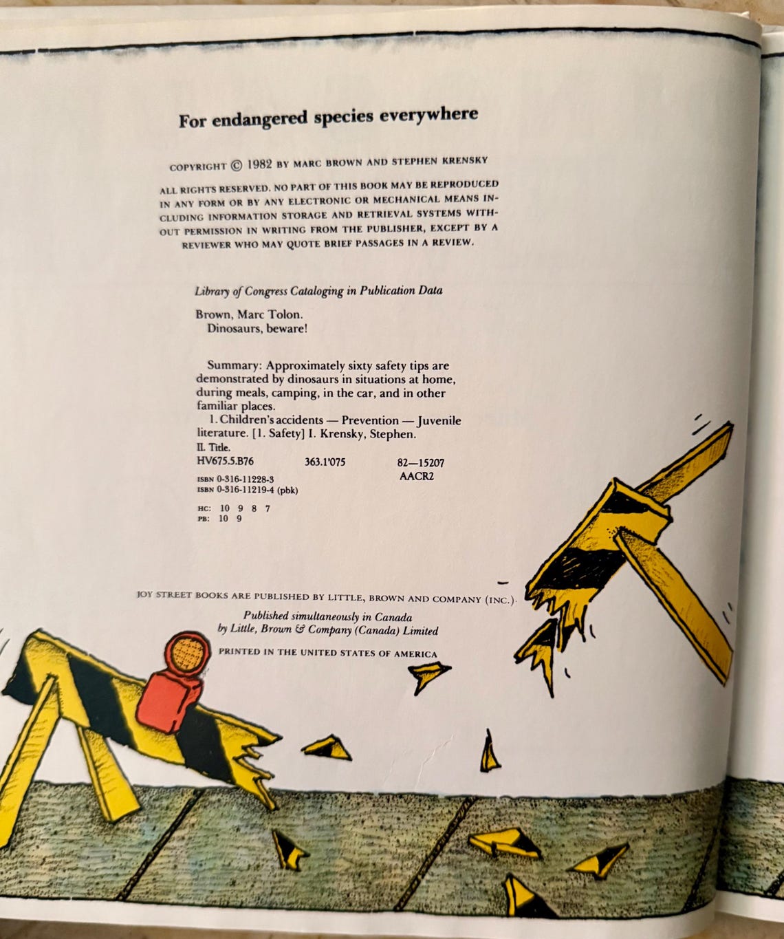 Dinosaurs, Beware! A Safety Guide by Marc Brown: Illustrated Children's ...