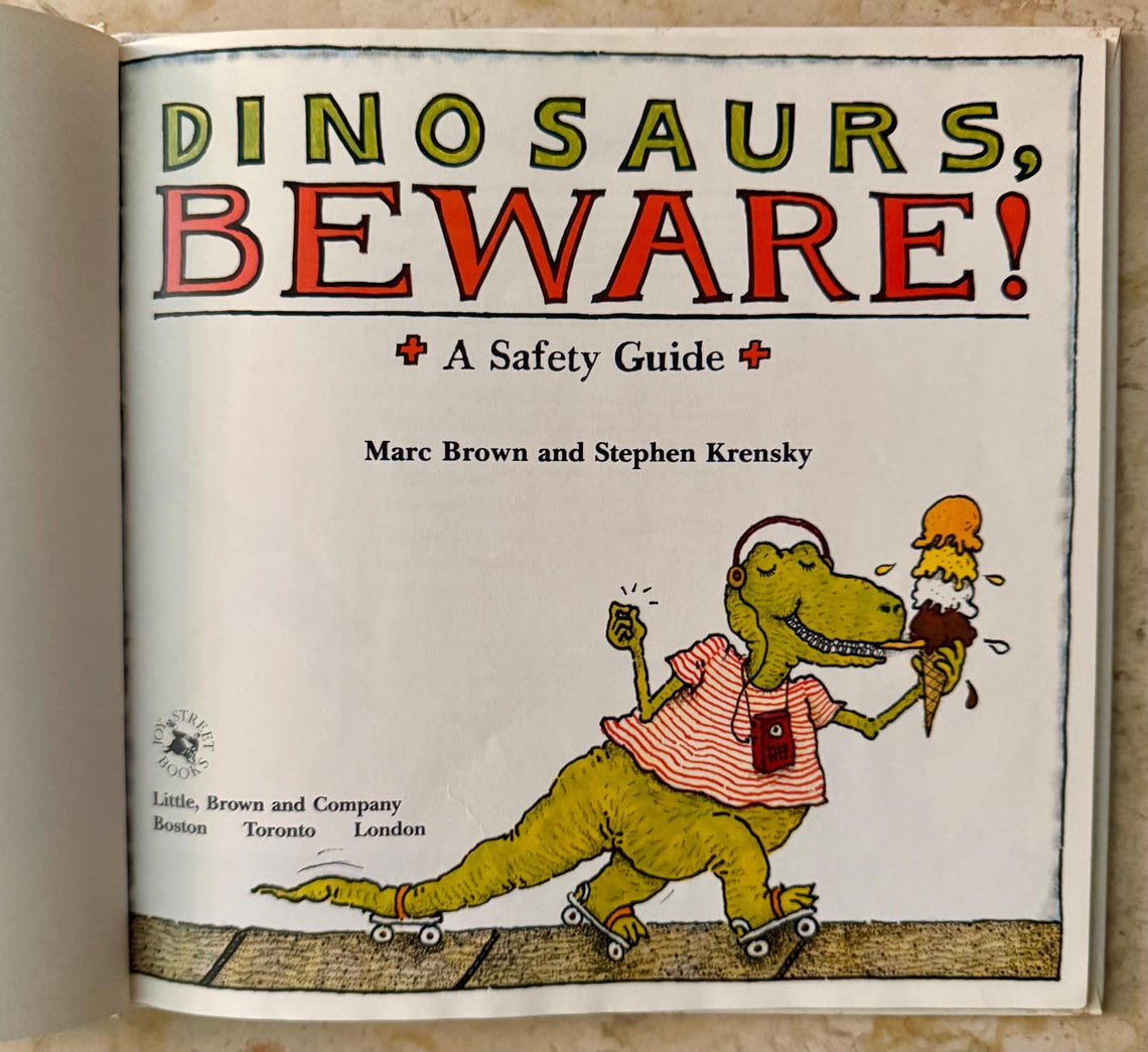Dinosaurs, Beware! A Safety Guide by Marc Brown: Illustrated Children's ...