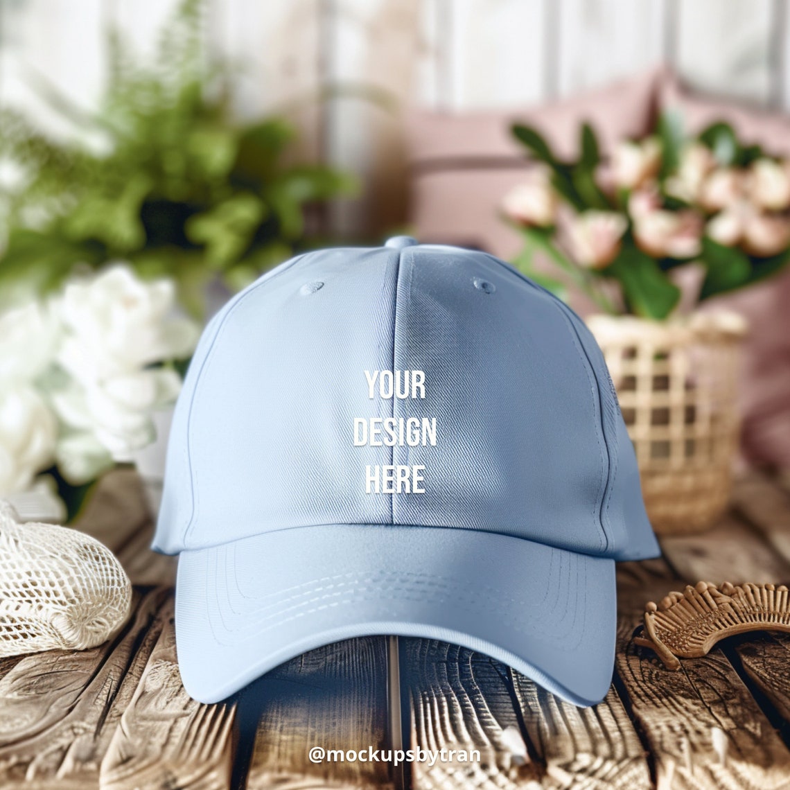 Light Blue Baseball Cap Mockup Baseball Cap Mockup Unisex Baseball Cap ...
