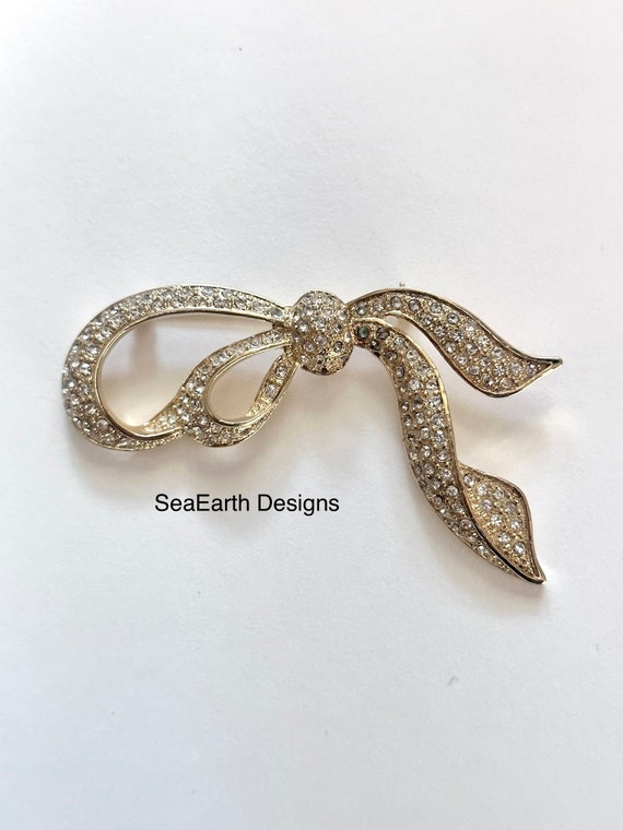 Vintage napier bow brooch - Gem