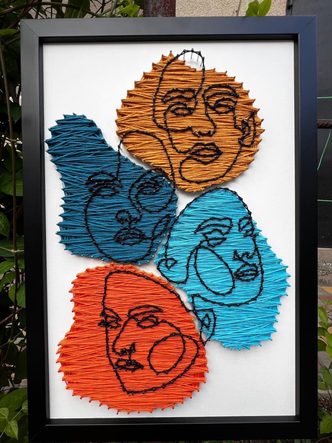 String Art Wall Decor - Silhouette Faces, Handmade Art, Unique Home ...