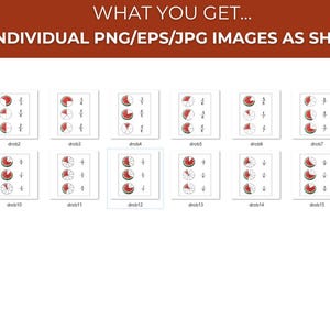 Watermelon Fractions Flashcards for Math Education Clipart Set – Fun ...