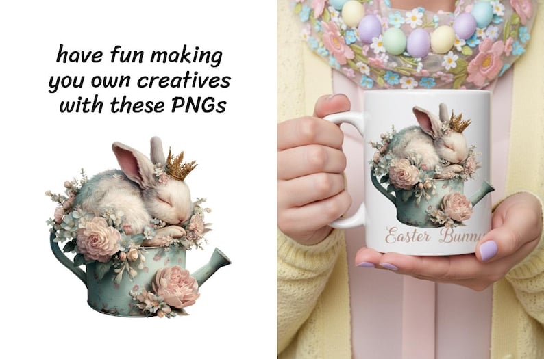 Cute Easter Baby Animals Clipart Bundle - Whimsical Spring Fairytale ...