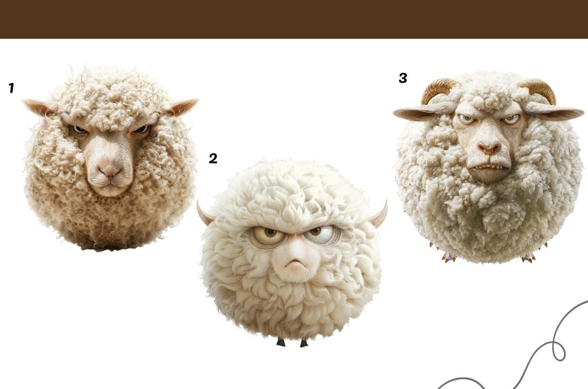 Angry Fluffy Sheep Collection- 3 Png - Etsy