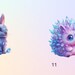 Crystal Animals Clipart: Glittering Wildlife PNG Designs (digital ...