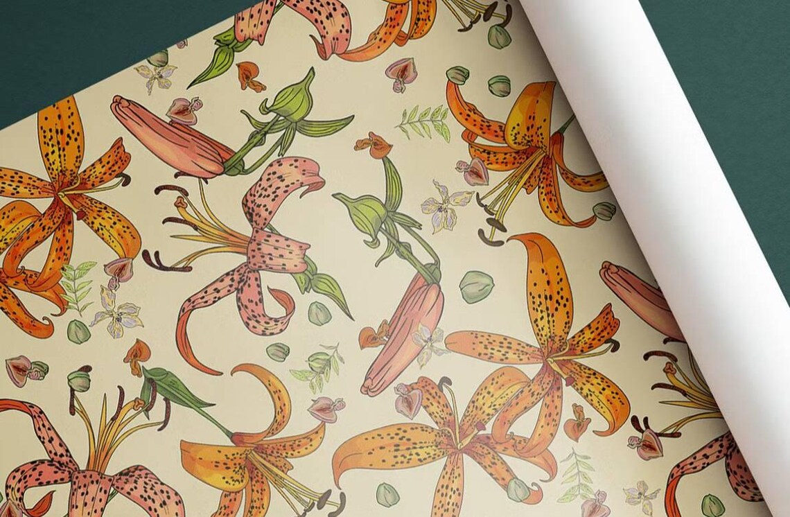 Tiger Lily Pattern Different Colours - Etsy