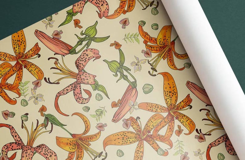 Tiger Lily Pattern Different Colours - Etsy
