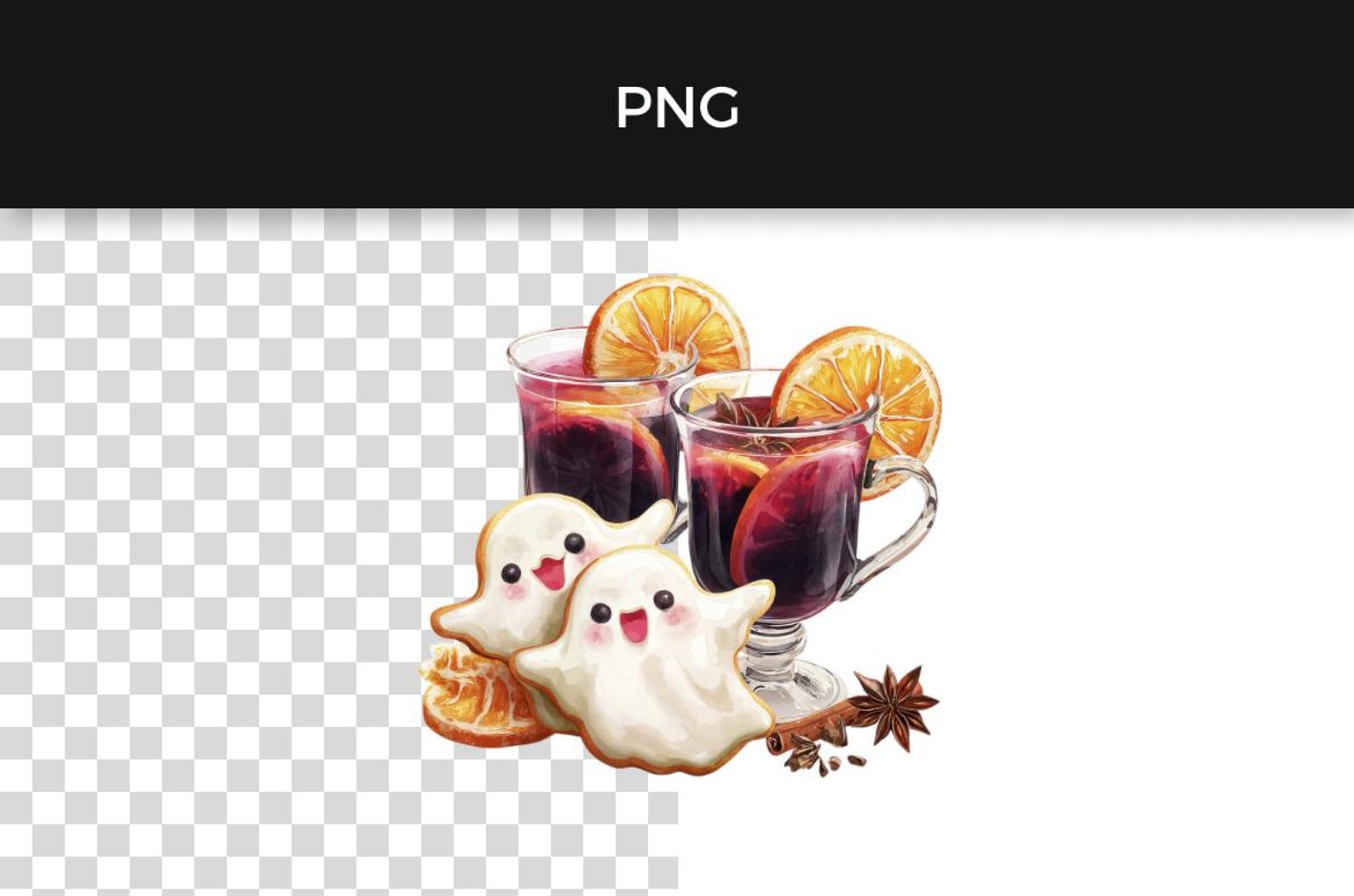 Halloween Food Clipart Bundle: Spooky Watercolor Treats (31 PNG, 300 ...