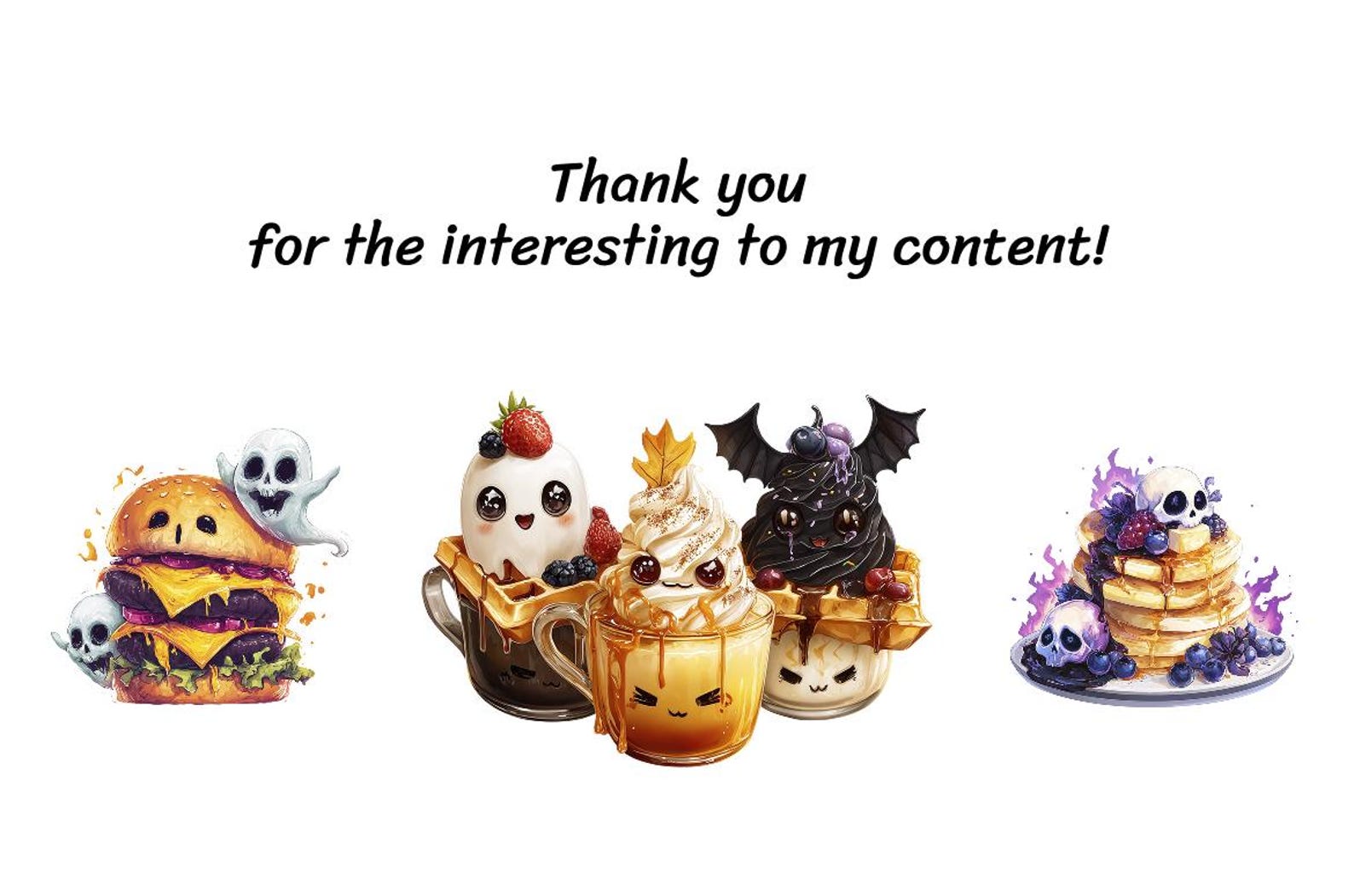 Halloween Food Clipart Bundle: Spooky Watercolor Treats (31 PNG, 300 ...