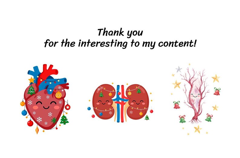 Christmas Anatomy Clipart Bundle – Festive Human Organs (PNG, 300 DPI ...