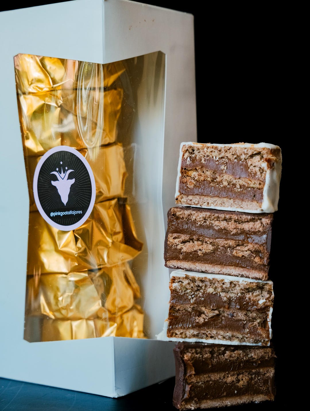 Triple Artisanal Alfajores Gift Box 6 Units of 105g Each Dark Chocolate ...