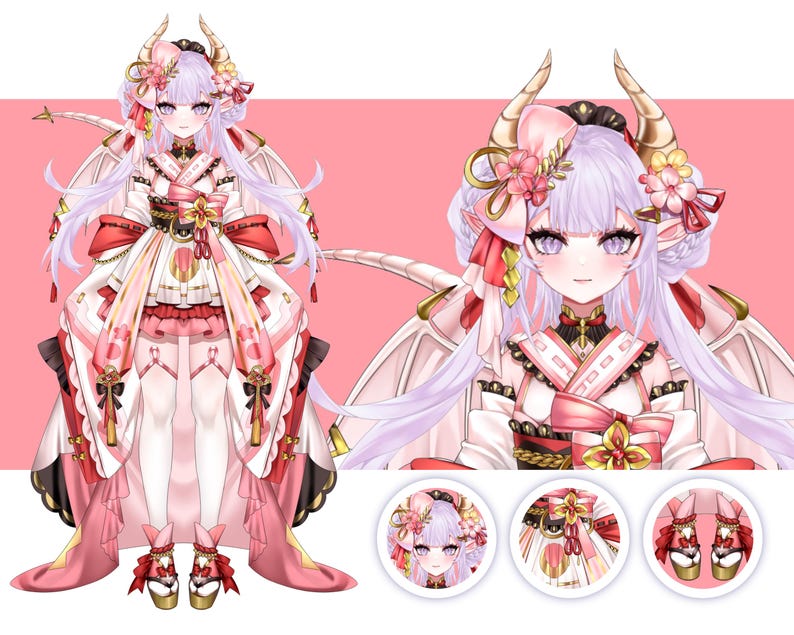 Custom Vtuber Model Live2d | Full Body / Half Body/bust-up | Anime ...