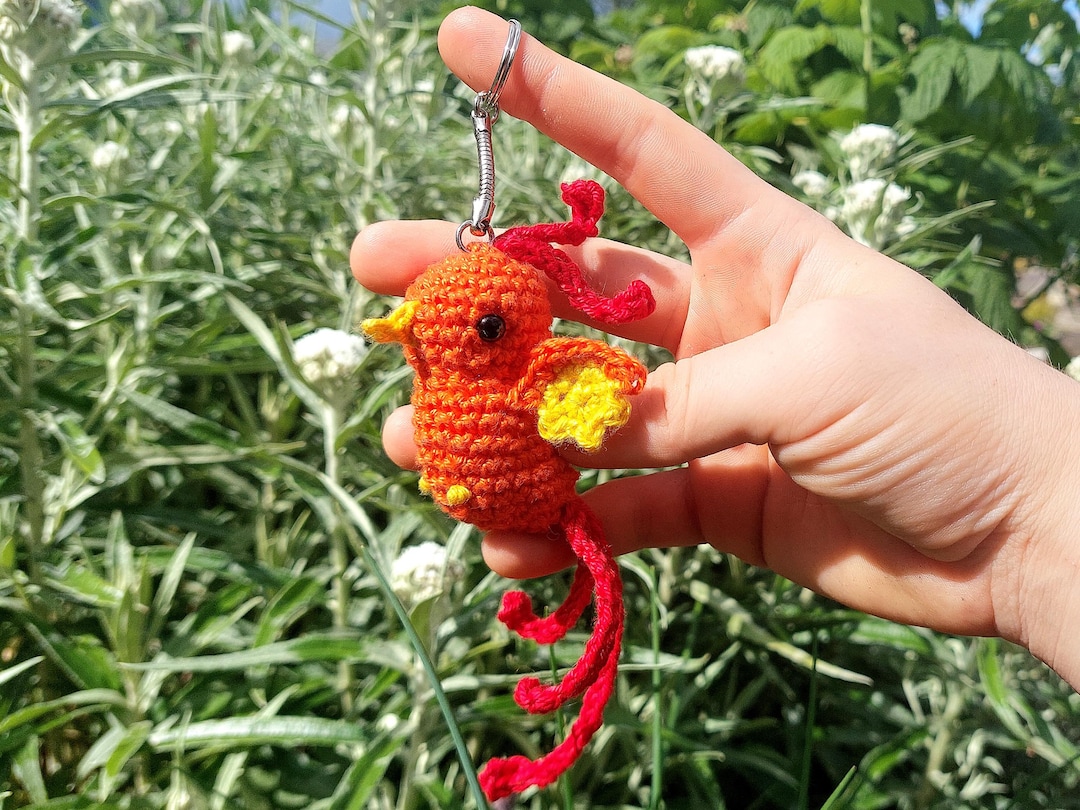 Amigurumi Baby Phoenix Keychain | Crochet Pattern by Delphinescrochets ...