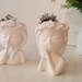 Elegant White Double Sisters Vase With Flowers | Decorative Girl Head ...