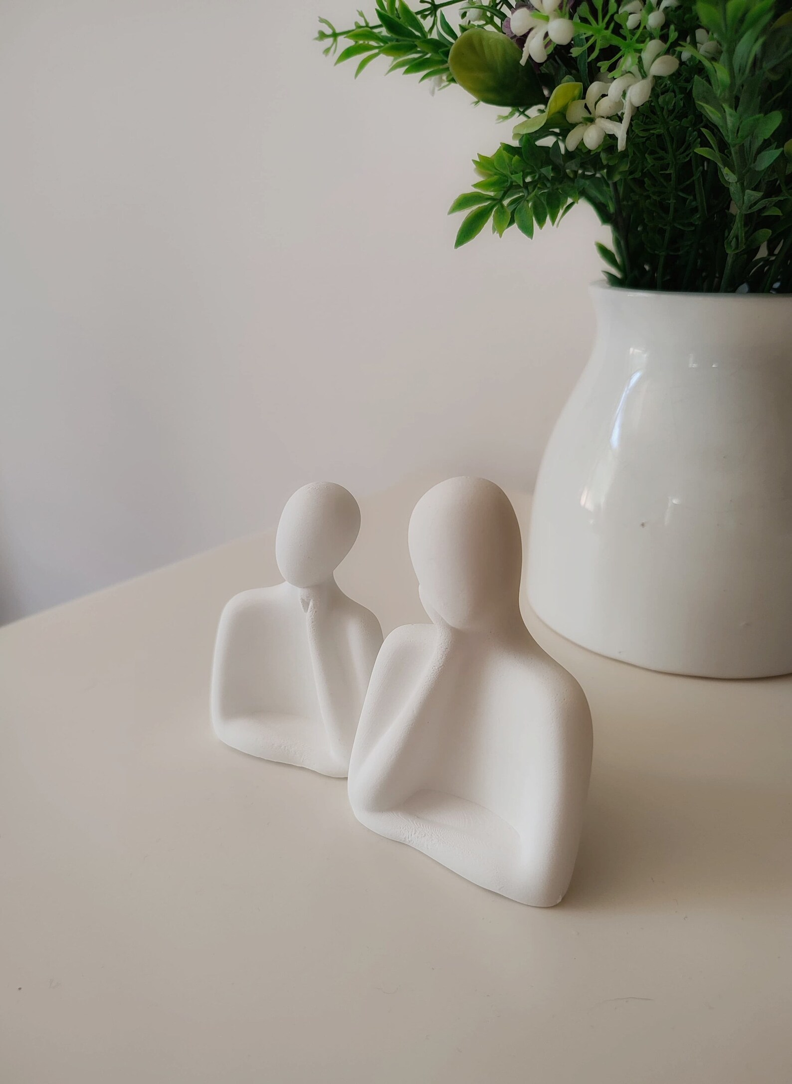 Couple Statue, Handmade Family Stone Sculpture - Unique Home Decor Gift ...