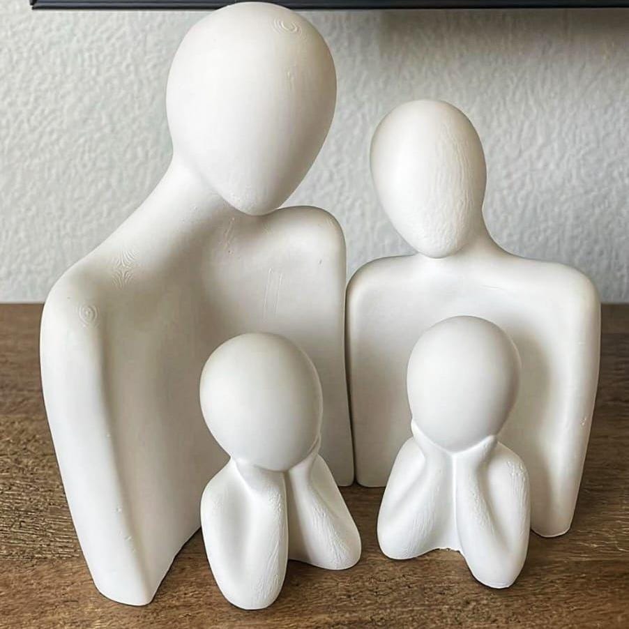 Decorative Family Sculpture Sets: Parent and Child Figures, Symbol of ...
