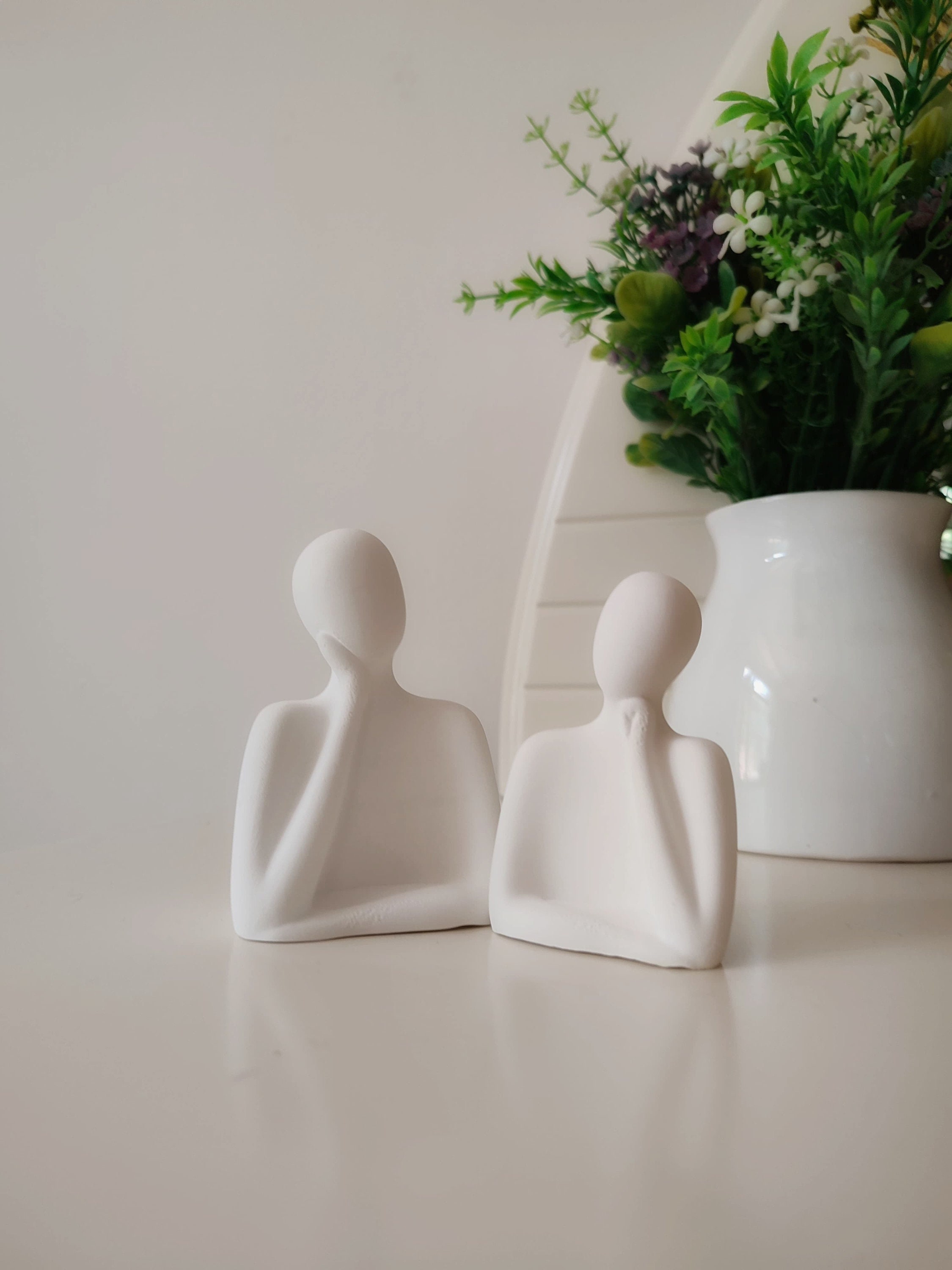 Couple Statue, Handmade Family Stone Sculpture - Unique Home Decor Gift ...