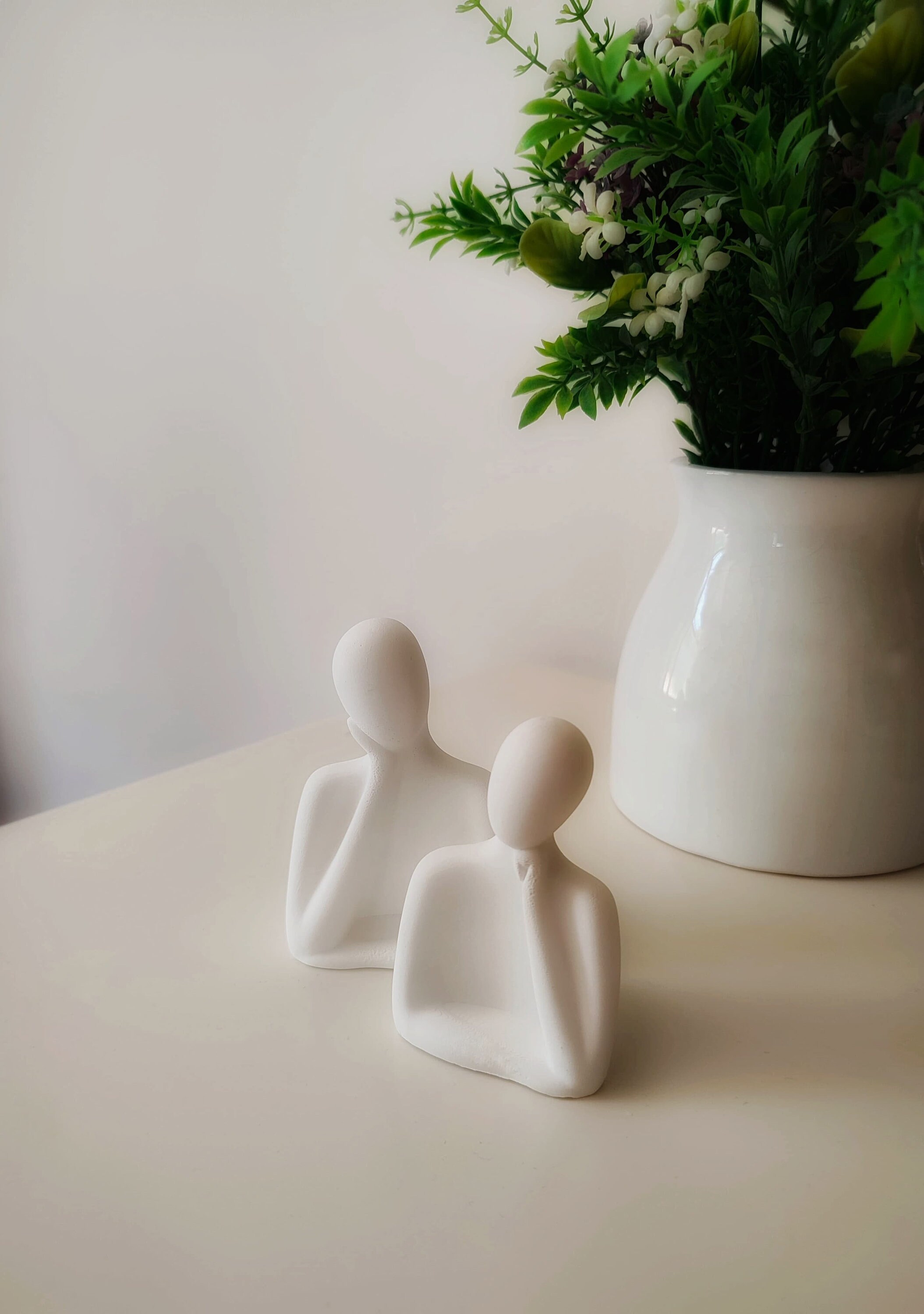 Couple Statue, Handmade Family Stone Sculpture - Unique Home Decor Gift ...