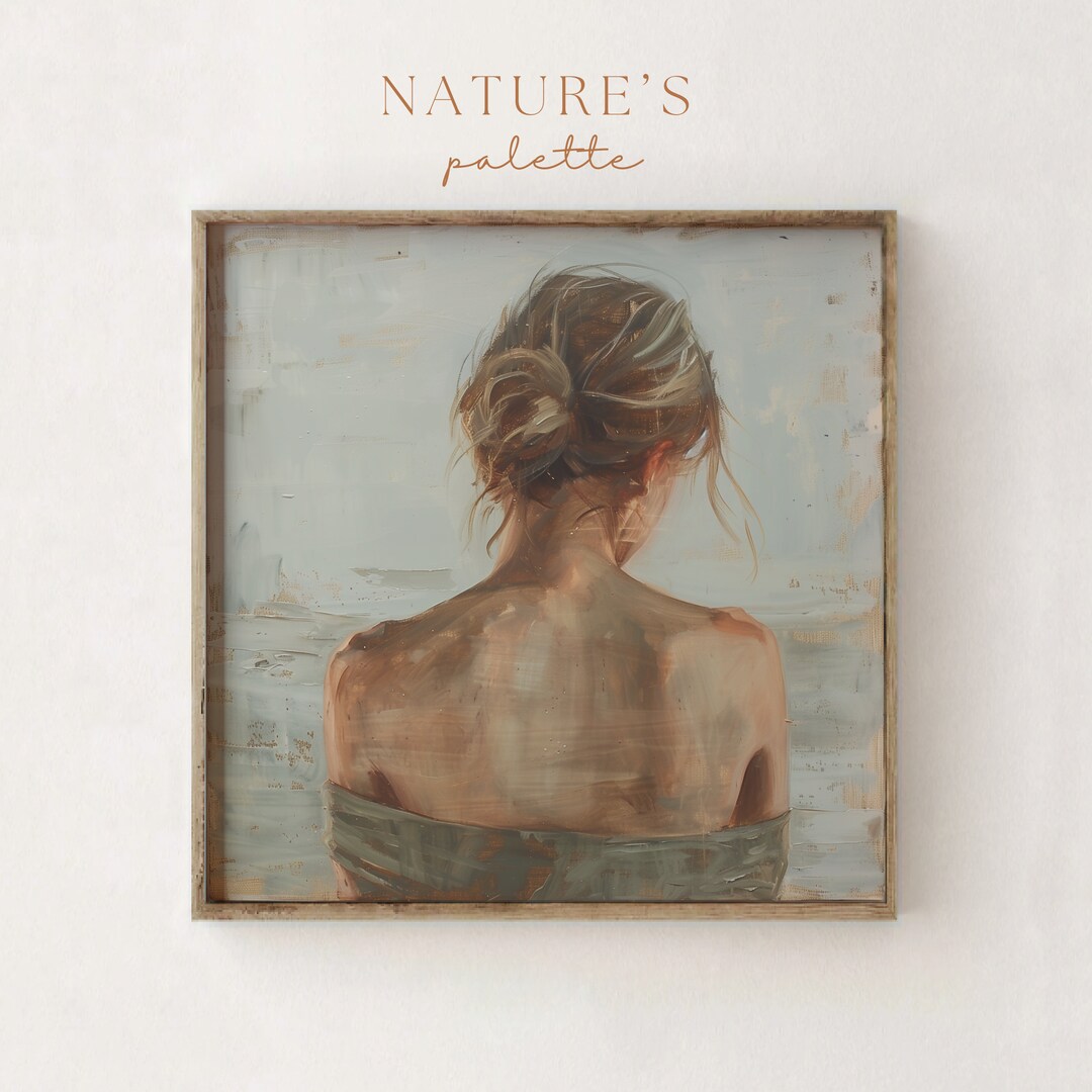 Printable High-quality Bare Back Beauty Subtle Sensual Oil Painting ...