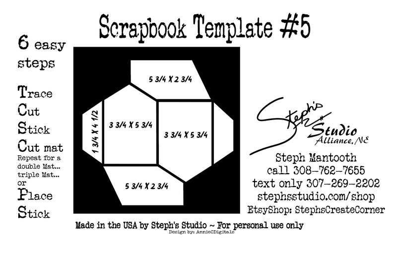 05# Scrapbook Template - Stencil - Etsy