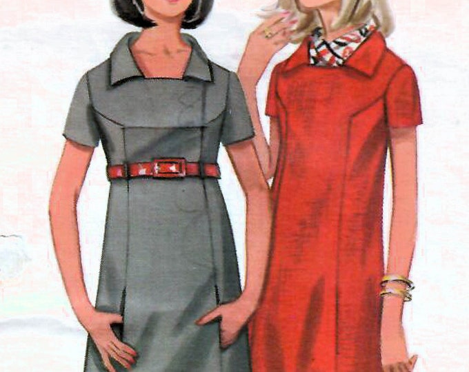 1960s Butterick 4824 Vintage Sewing Pattern Princess Dress Misses Size ...
