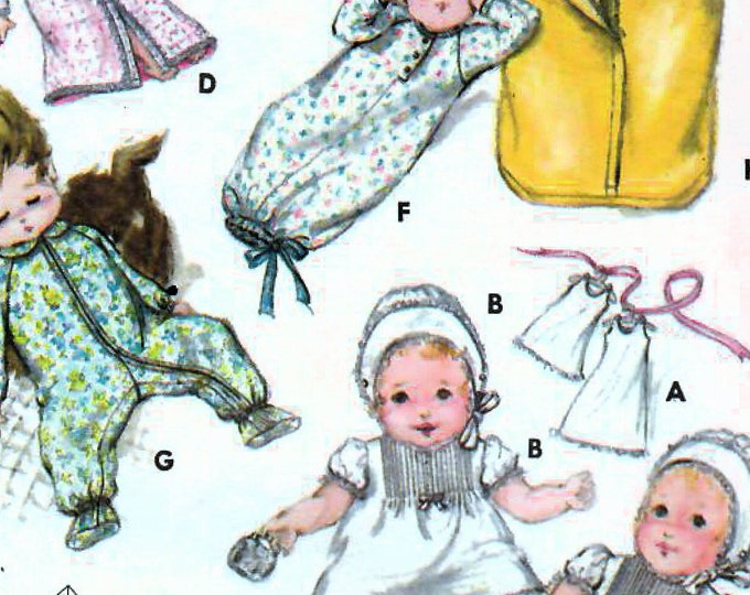 1940s Simplicity 1950 Vintage Sewing Pattern Infant Wardrobe, Baby ...