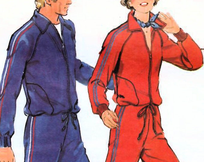 1970s Butterick 5200 Vintage Sewing Pattern Track Suit, Jogging Suit ...
