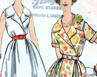 1960s Simplicity 5940 Vintage Sewing Pattern Half Size Dress, Full ...