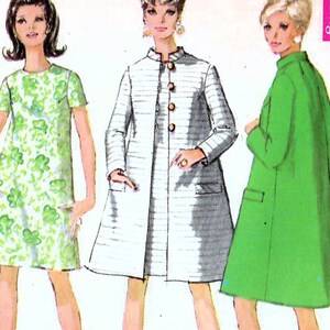 1960s Simplicity 7441 UNCUT Vintage Sewing Pattern A-line Dress, Tent ...