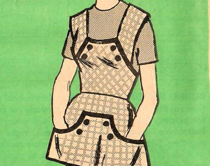 1960s Mail Order 4920 UNCUT Vintage Sewing Pattern Full Apron, Cobbler ...