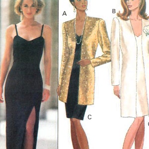 1990s Butterick 6481 Vintage Sewing Pattern Misses Princess Dress, Slim ...