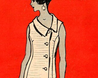 1960s Simplicity 7544 UNCUT Vintage Sewing Pattern Misses Cape, A-line Dress Size 10 Bust 32-1/2 ...