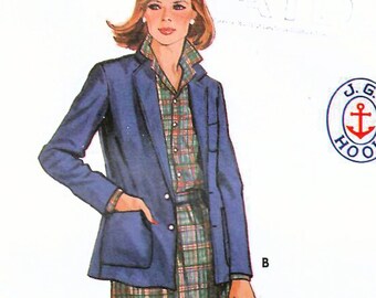 1980s New Look 6325 Vintage Sewing Pattern Jacket, Slim Skirt, Loose ...