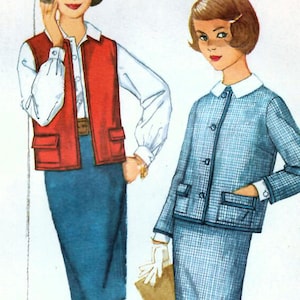 1950s Simplicity 3173 UNCUT Vintage Sewing Pattern Slim Skirt, Blouse ...