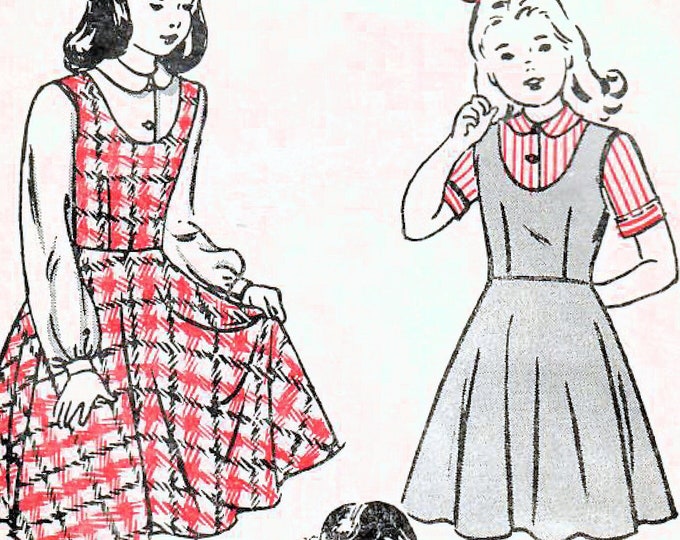 1940s Advance 4984 Vintage Sewing Pattern Suspender Skirt, Midriff ...