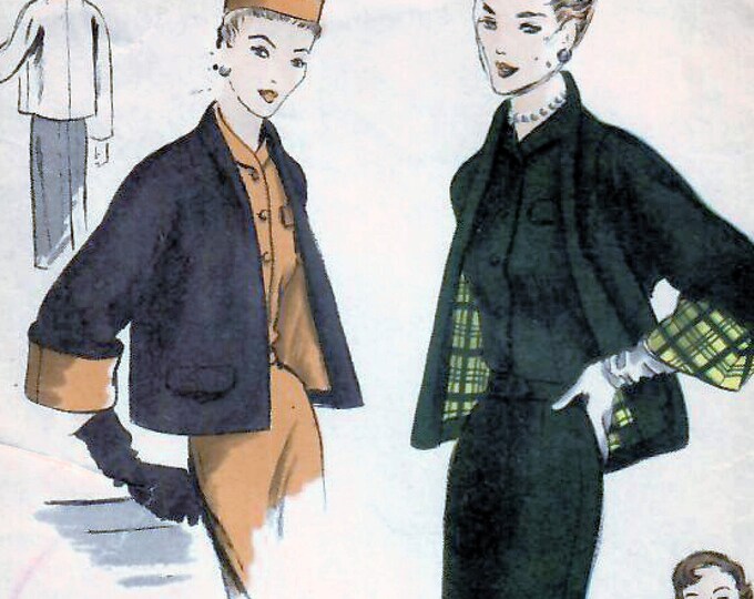 1950s Simplicity 4297 Vintage Sewing Pattern One-piece Dress ...