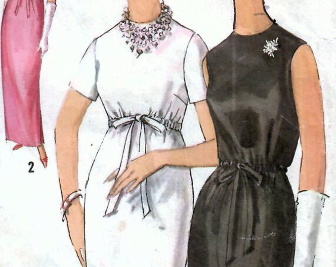 1960s Simplicity 4842 Vintage Sewing Pattern Misses 7 Day Dresses, Slim ...