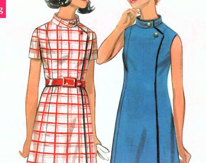1960s Butterick 4824 Vintage Sewing Pattern Princess Dress Misses Size ...