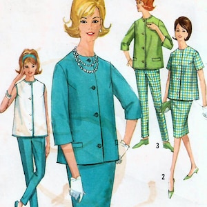 1960s Simplicity 4858 UNCUT Vintage Sewing Pattern Misses Maternity Blouse, Top, Skirt, Pants ...