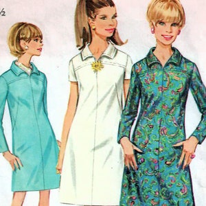 1960s Simplicity 7289 Vintage Sewing Pattern A-line Dress, Yoked Dress ...