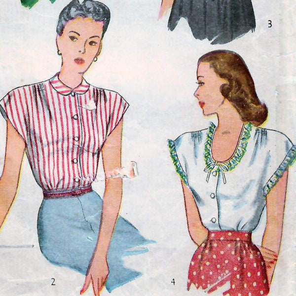 1940s Blouse Pattern - Etsy