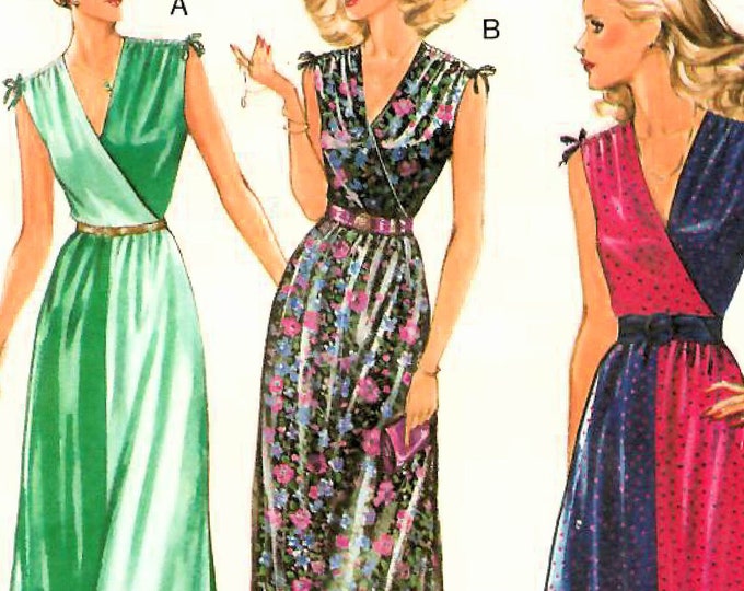 1980s Burda 8772 Vintage Sewing Pattern Misses Formal Dress, Evening ...