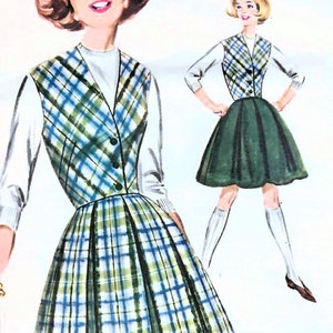 1960s Butterick 9838 Vintage Sewing Pattern Box Pleated Skirt, Fitted ...